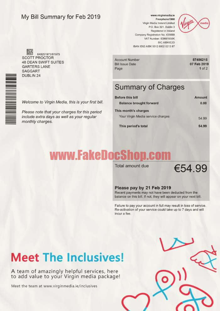 Ireland Utility Bill Psd Template Fakedocshop Ireland Utility Bill Psd Template Fakedocshop