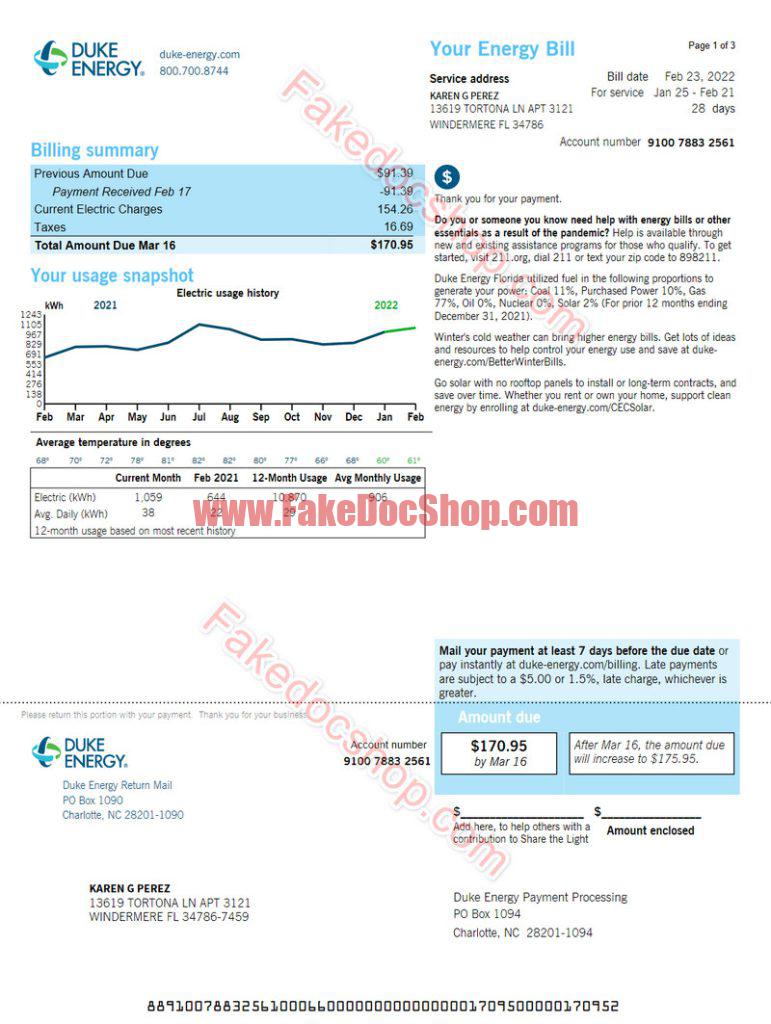 Florida Duke Energy Bill Template Fakedocshop Florida Duke Energy Bill Template Fakedocshop