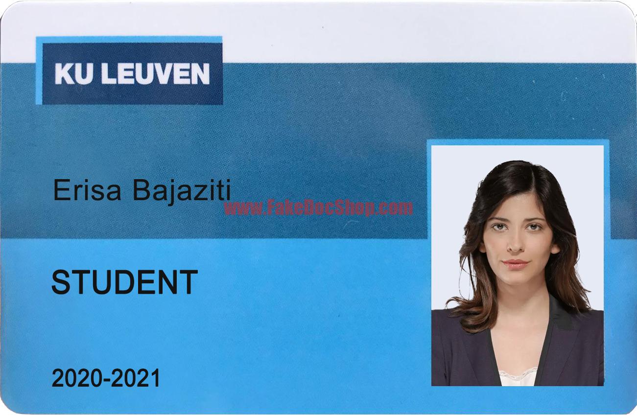 KU Leuven University Fake Student ID Card PSD Template - Fakedocshop