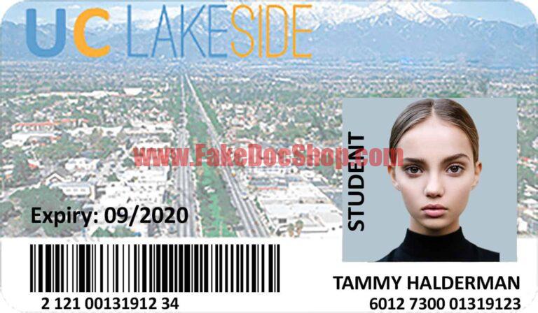 UK Lake Side Student ID Card PSD Template - Fakedocshop