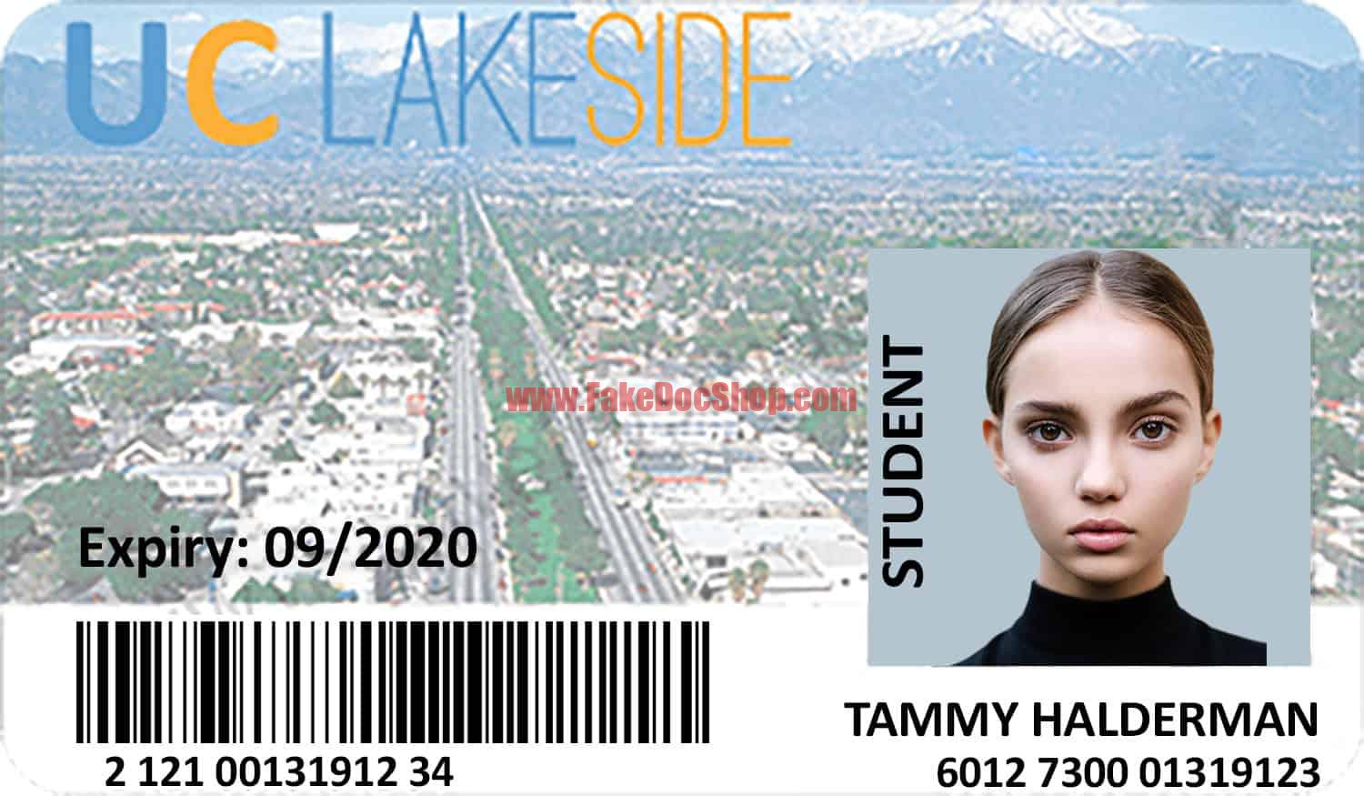 UK Lake Side Student ID Card PSD Template - Fakedocshop